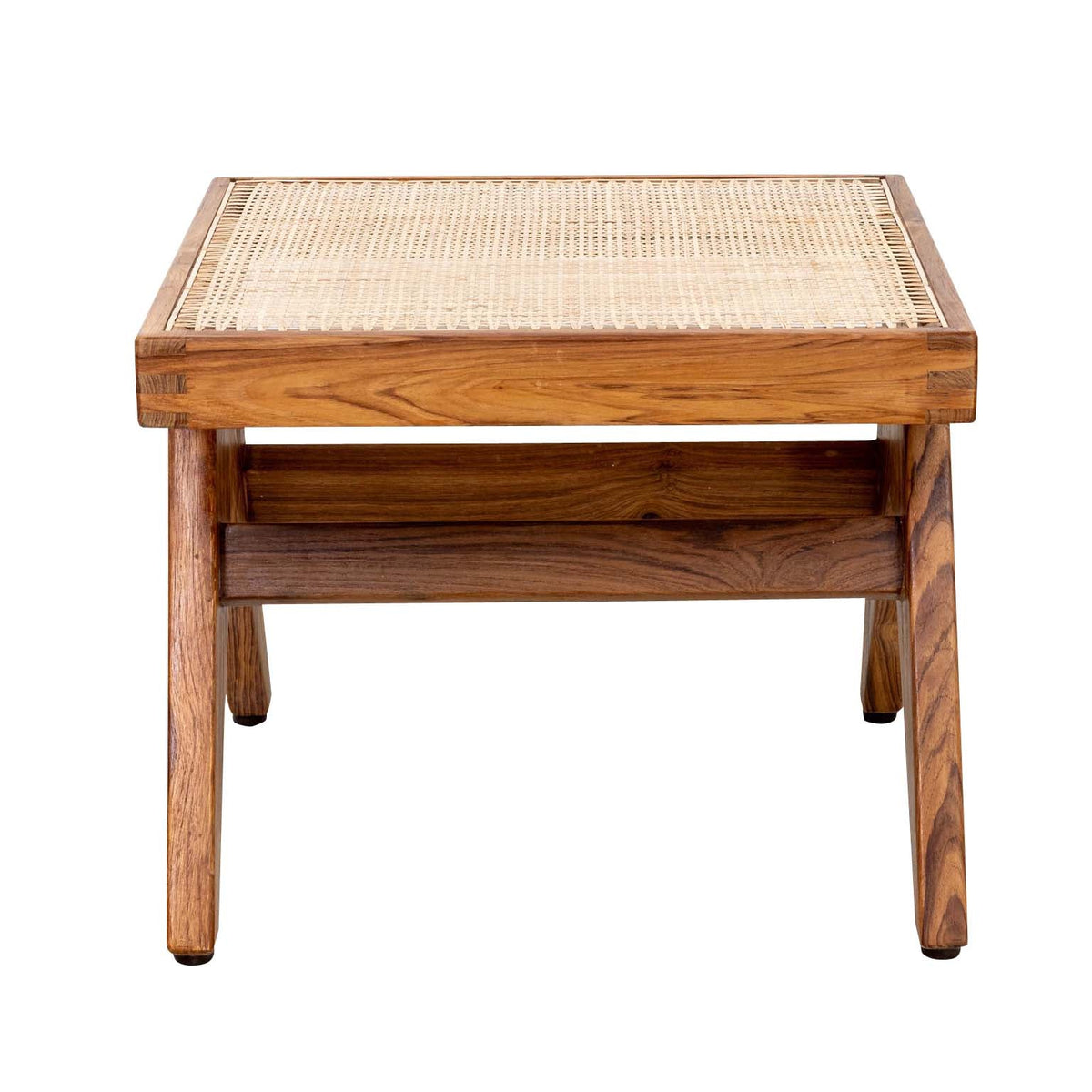 Teak and cane bench store