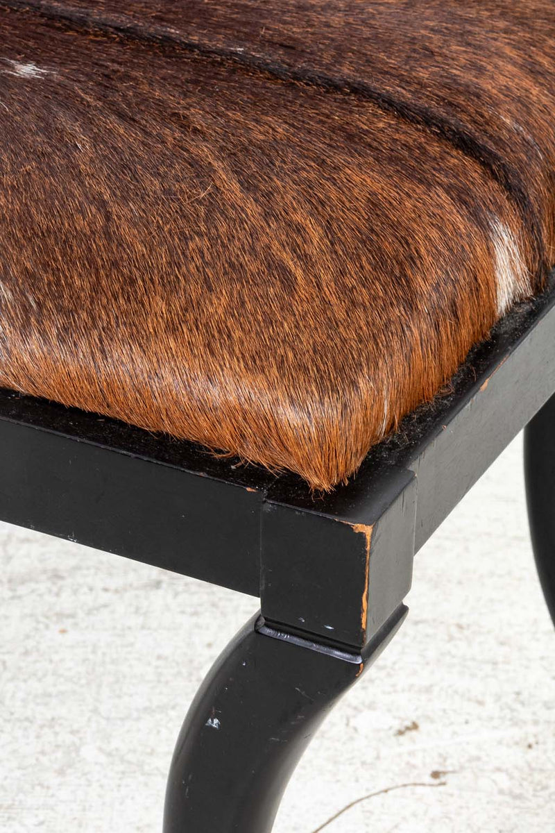 Hide Upholstered Sable Leg Bench – The Antique And Artisan Gallery Online