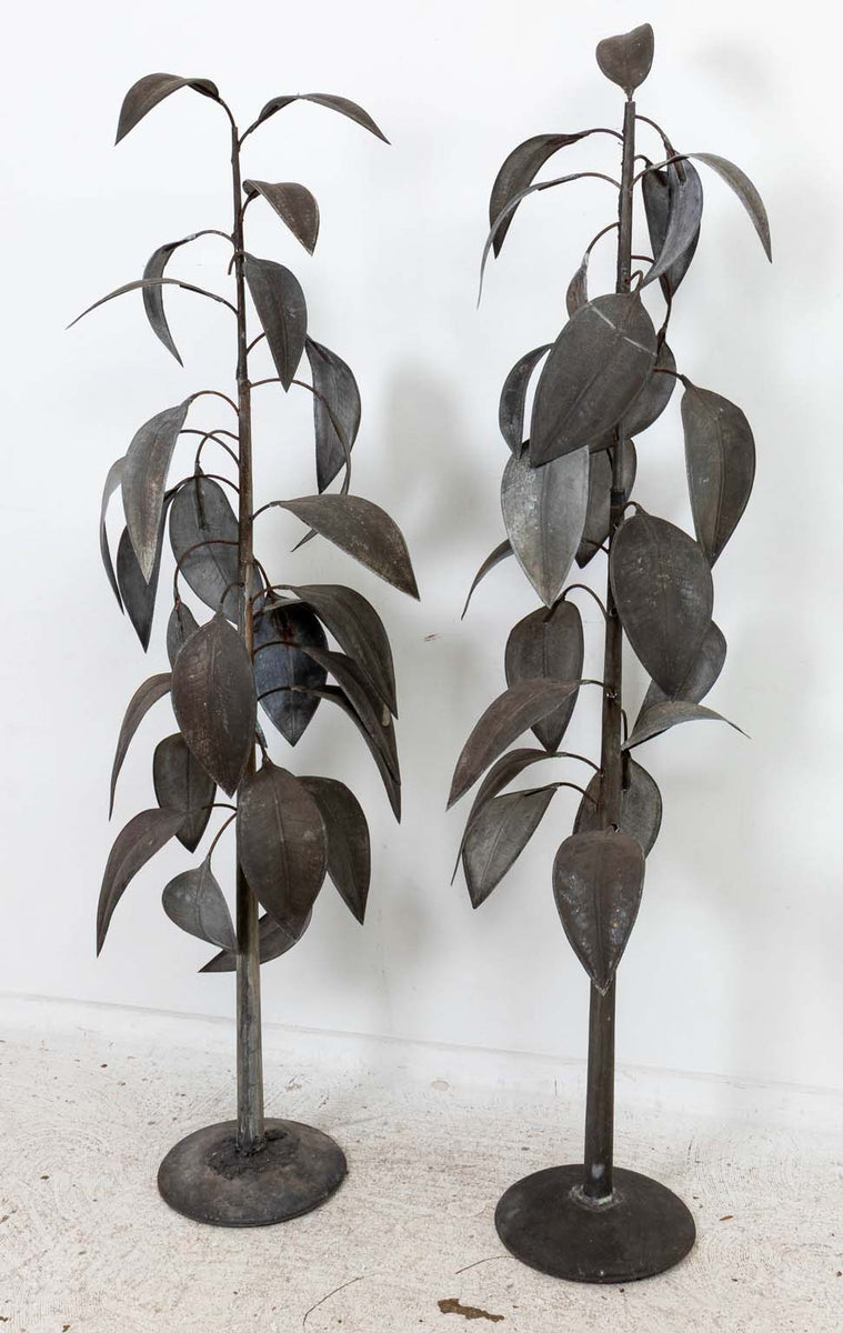 Pair Pewter Fig Trees – The Antique And Artisan Gallery Online