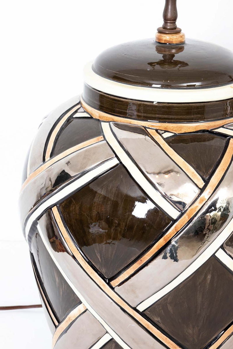 Pair Cross Hatch Lamps – The Antique And Artisan Gallery Online