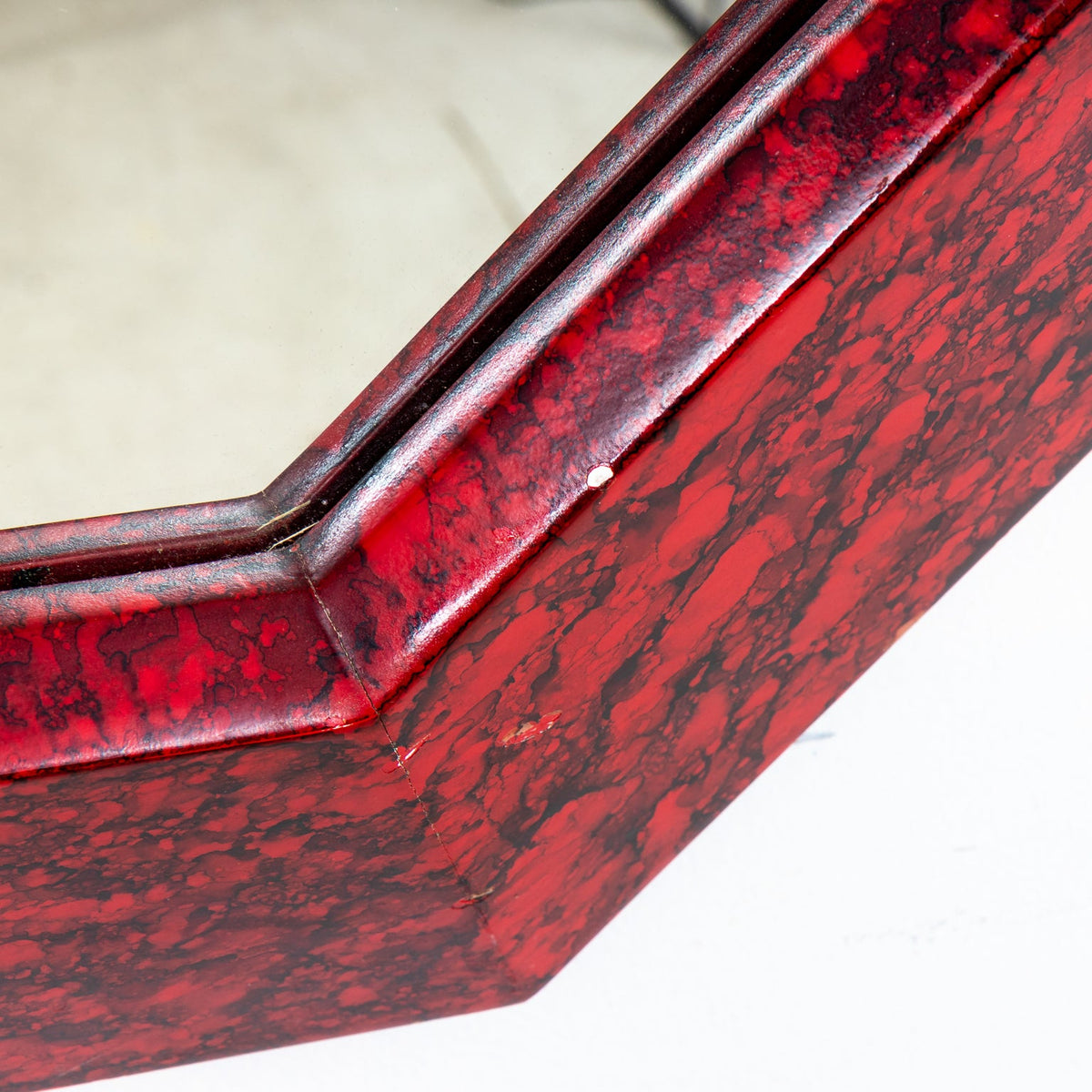 Mid Century Octagonal Faux Tortoise Mirror – The Antique And Artisan ...