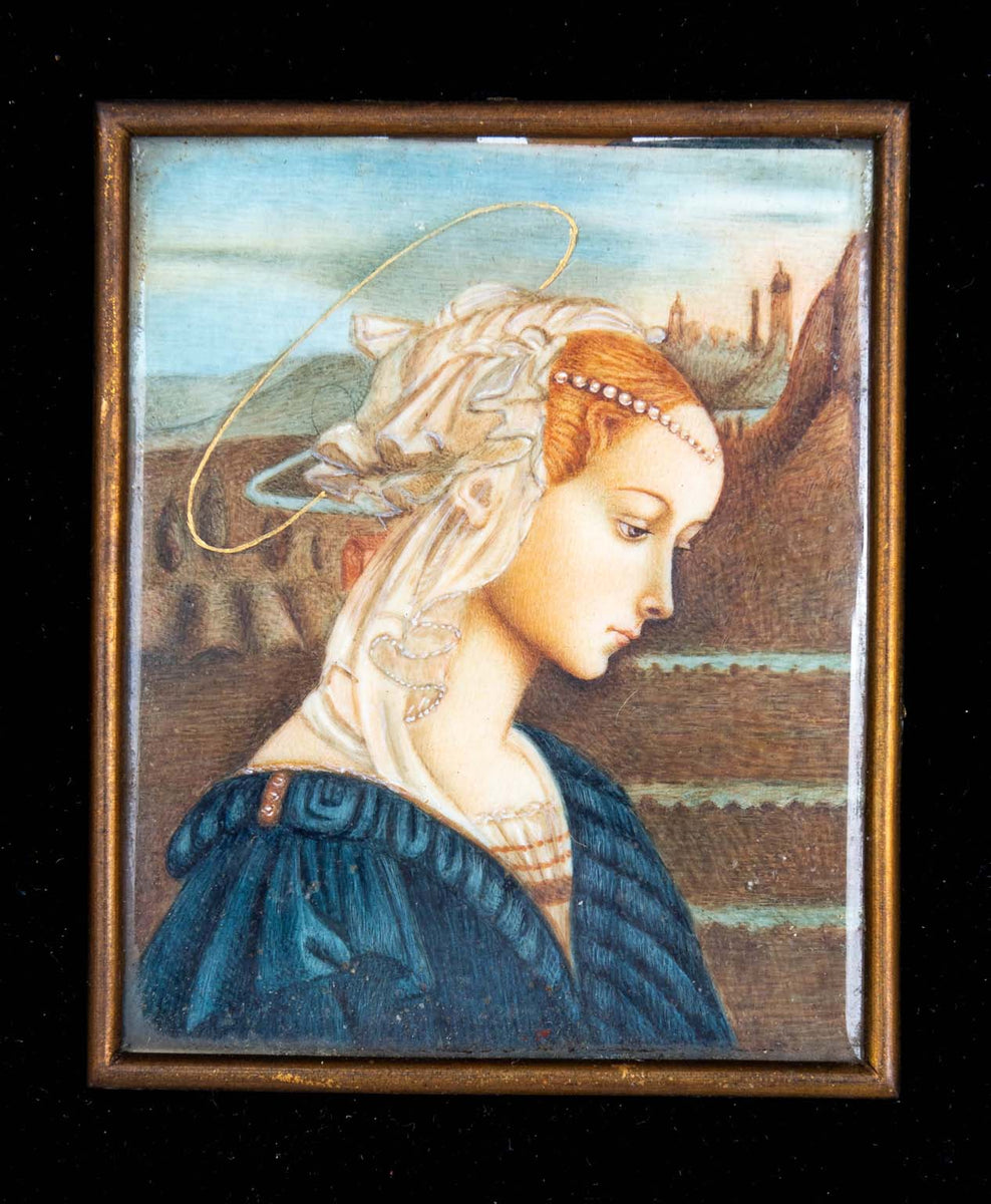 Pair Renaissance Revival Miniature Portraits – The Antique And Artisan ...