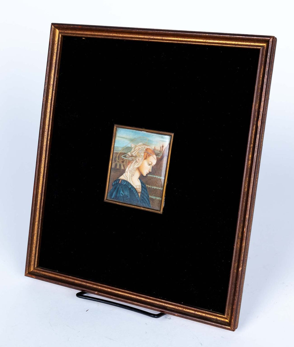 Pair Renaissance Revival Miniature Portraits – The Antique And Artisan ...